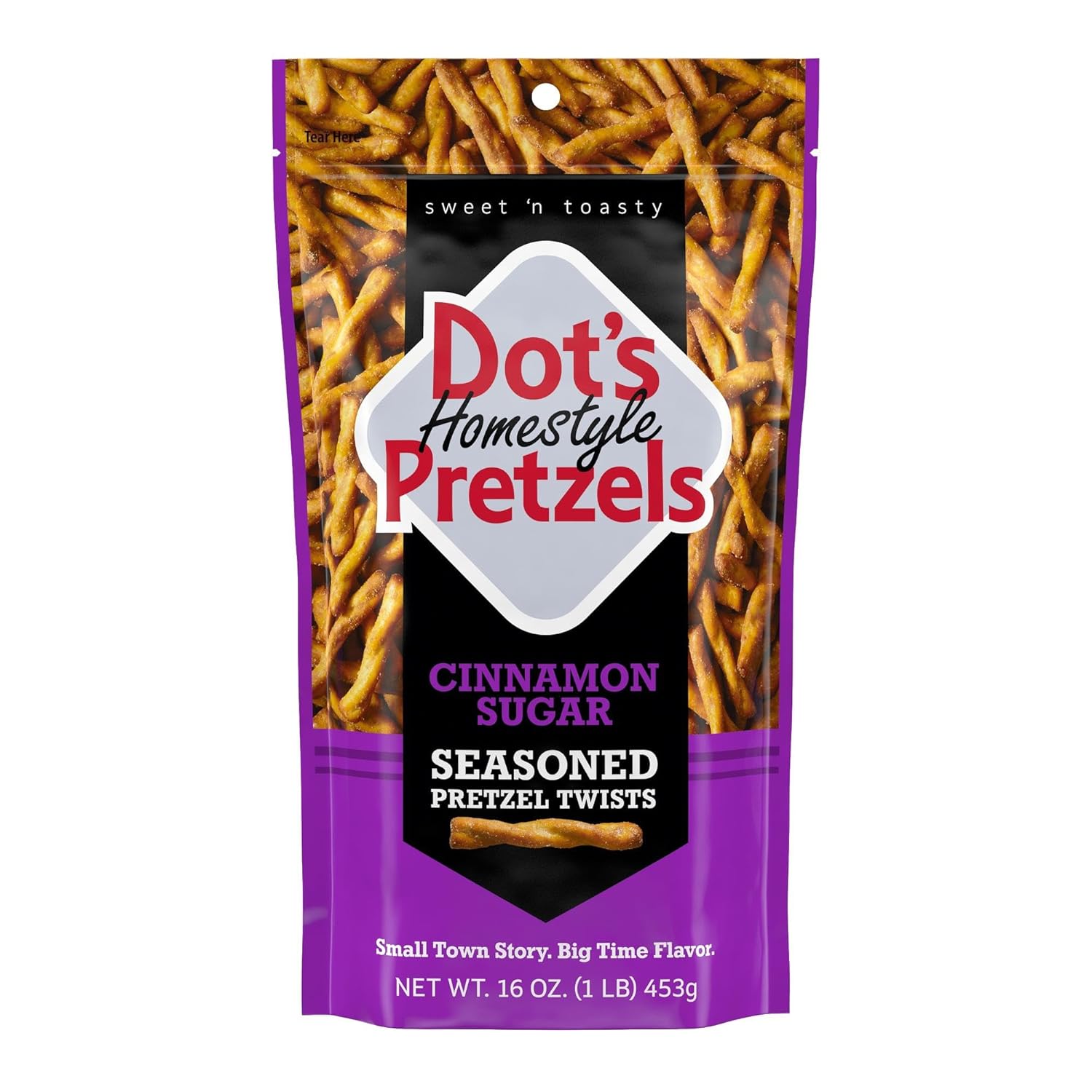 Amazon.com : Dot's Pretzels Cinnamon Sugar Seasoned Pretzel Twist Snack ...