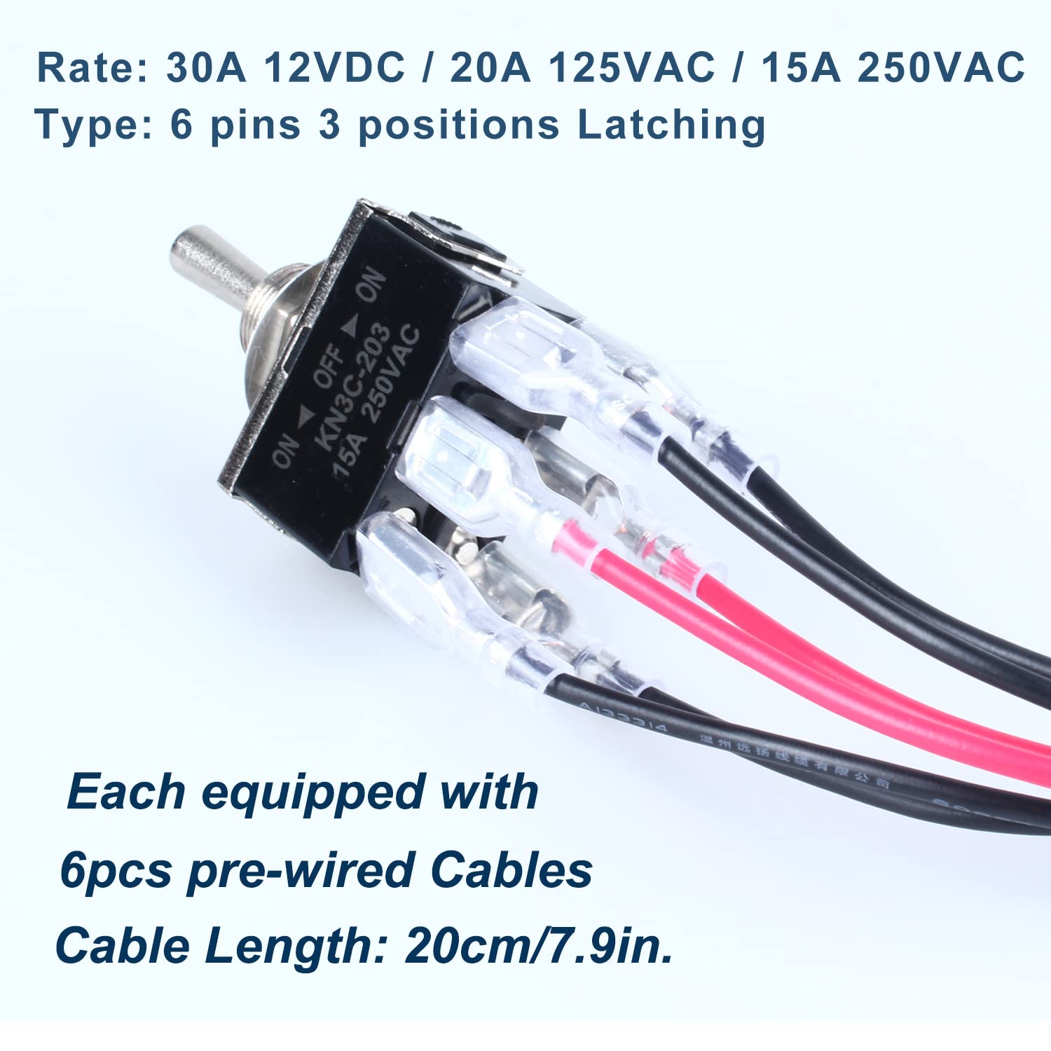 Snapklik.com : DMWD 2pcs Heavy Duty Rocker Toggle Switch 30A 12VDC 20A ...