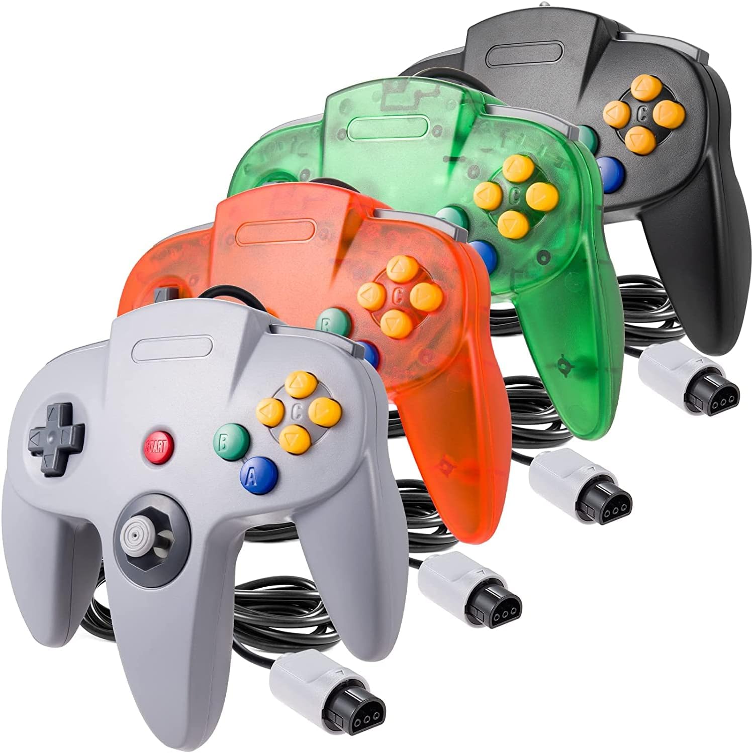 Amazon.com: miadore 4 Pack Classic N64 Controller, Wired Classic N64 ...