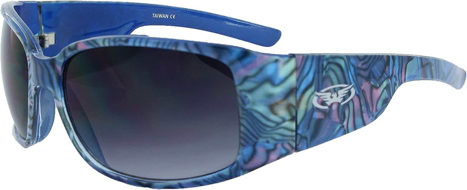 Amazon.com: Global Vision Eyewear Women's Blue Opal Sunglasses with ...