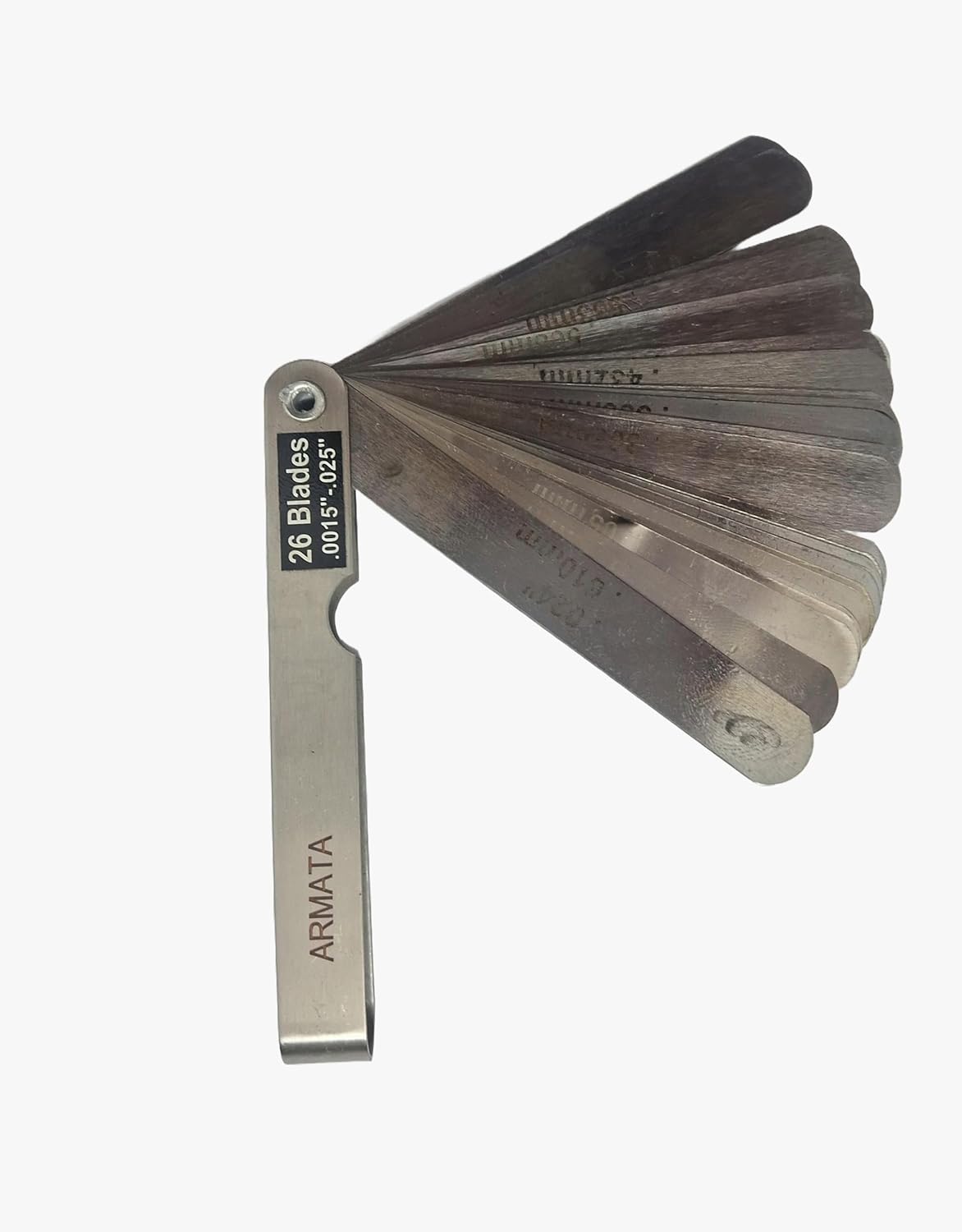 26 Blades Steel Feeler Gauge Measurement Tool for Measuring Gap Width ...