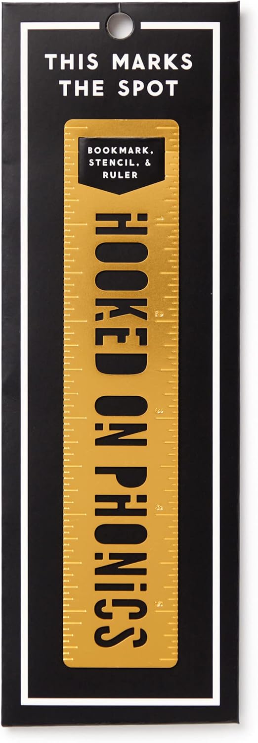 Amazon.com: Brass Monkey Hooked On Phonics – Metal Bookmark Stencil ...