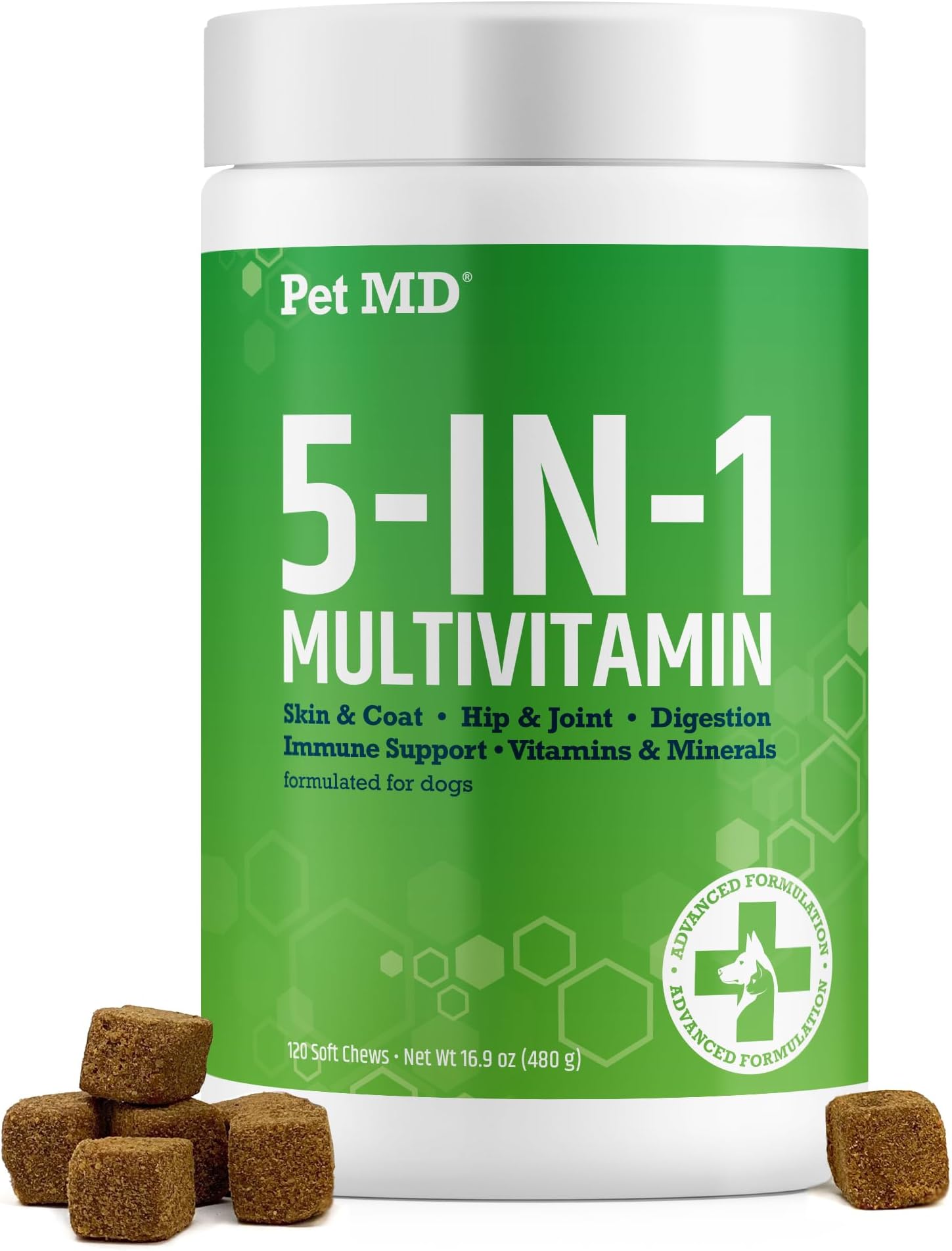 Amazon.com : Pet MD Canine Tabs Advanced Multivitamin & Stool Fix : Pet ...