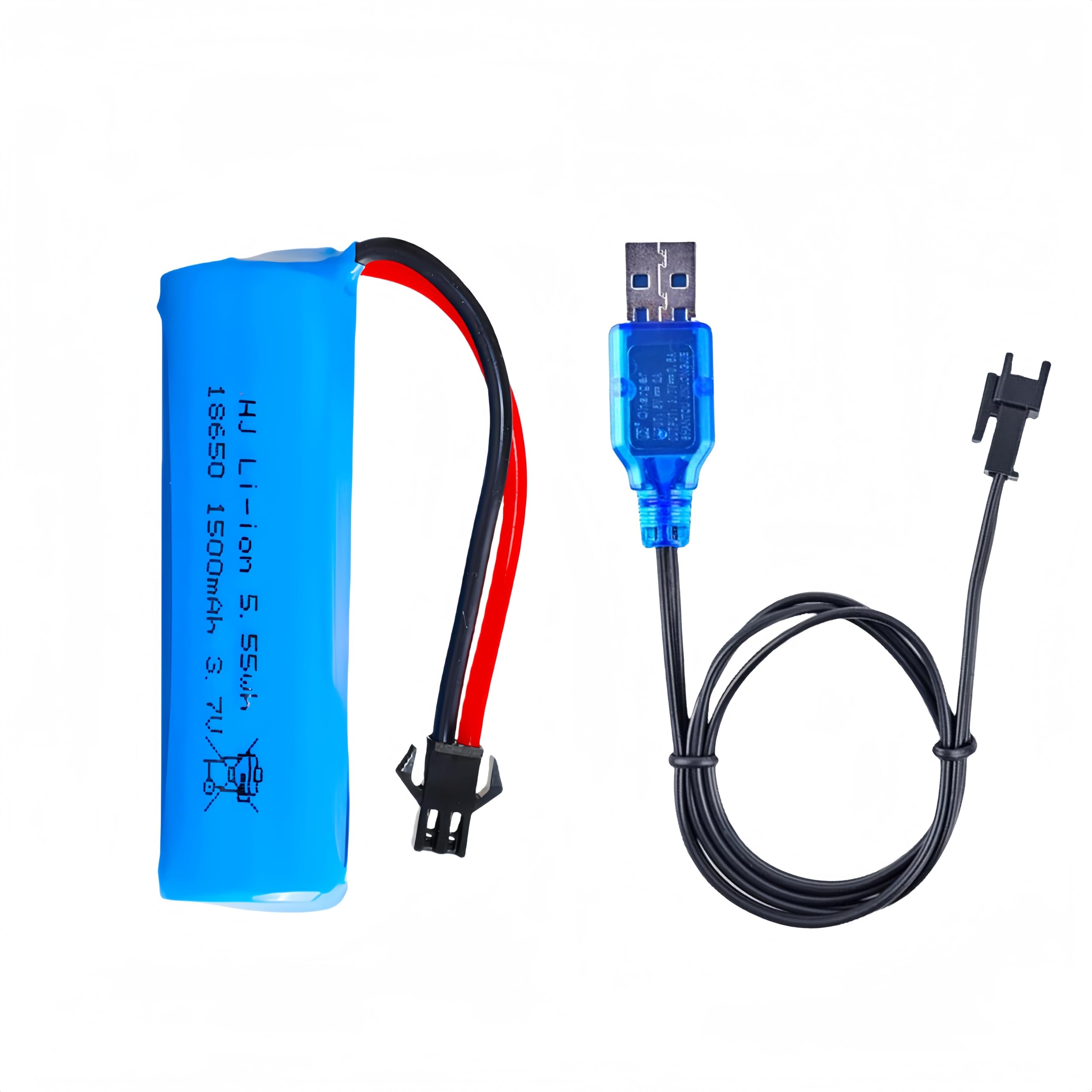 Blomiky 3.7V 1000mAh 2 Pack Lithium-ion Rechargeable Battery With SM2P ...