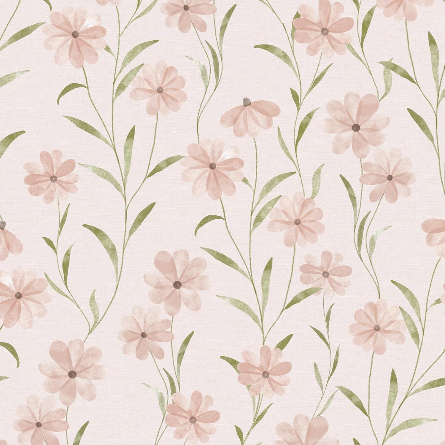 HueBurst 17.3"x236" Floral Wallpaper Peel and Stick Pink Floral Contact ...