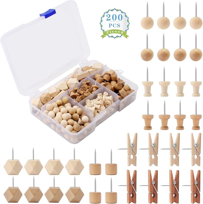 Ticeed 200PCS Punaises Tableau Liège, Epingles Tableau Liege Punaise ...