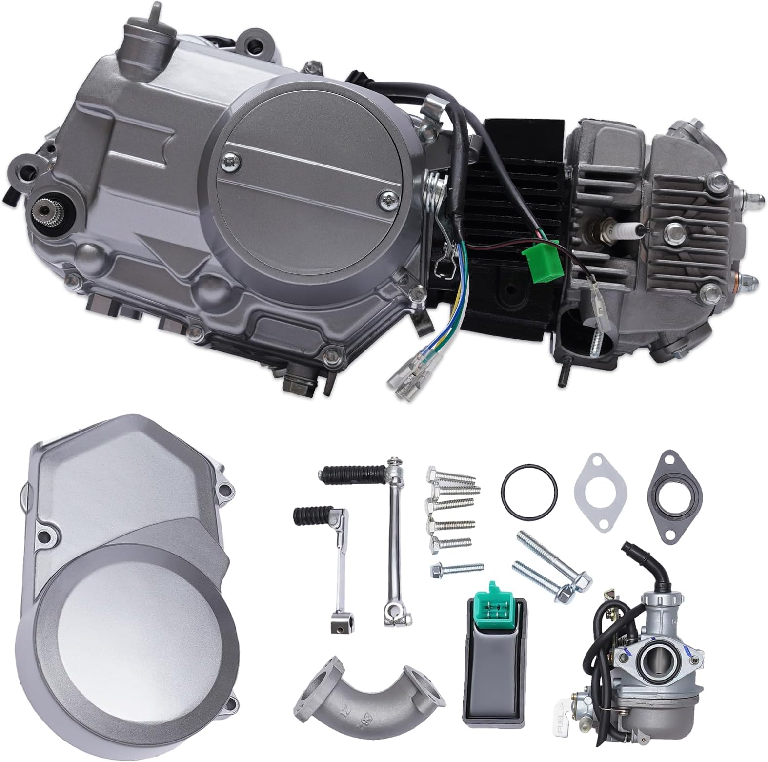 Amazon.com: PDTHADP 125cc 4 Stroke Engine Motor 125cc Engine Upgrade 4 ...