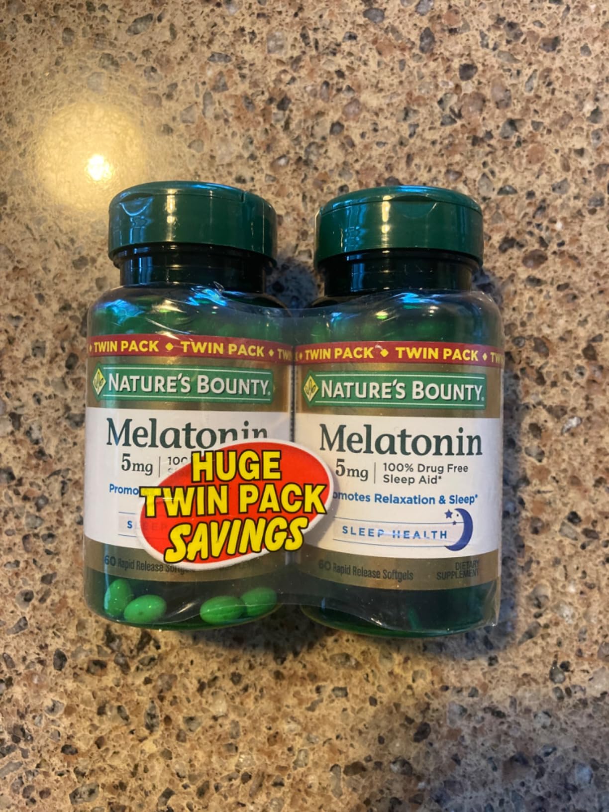 Amazon.com: Nature's Bounty Melatonin, 100% Drug Free Sleep Aid ...