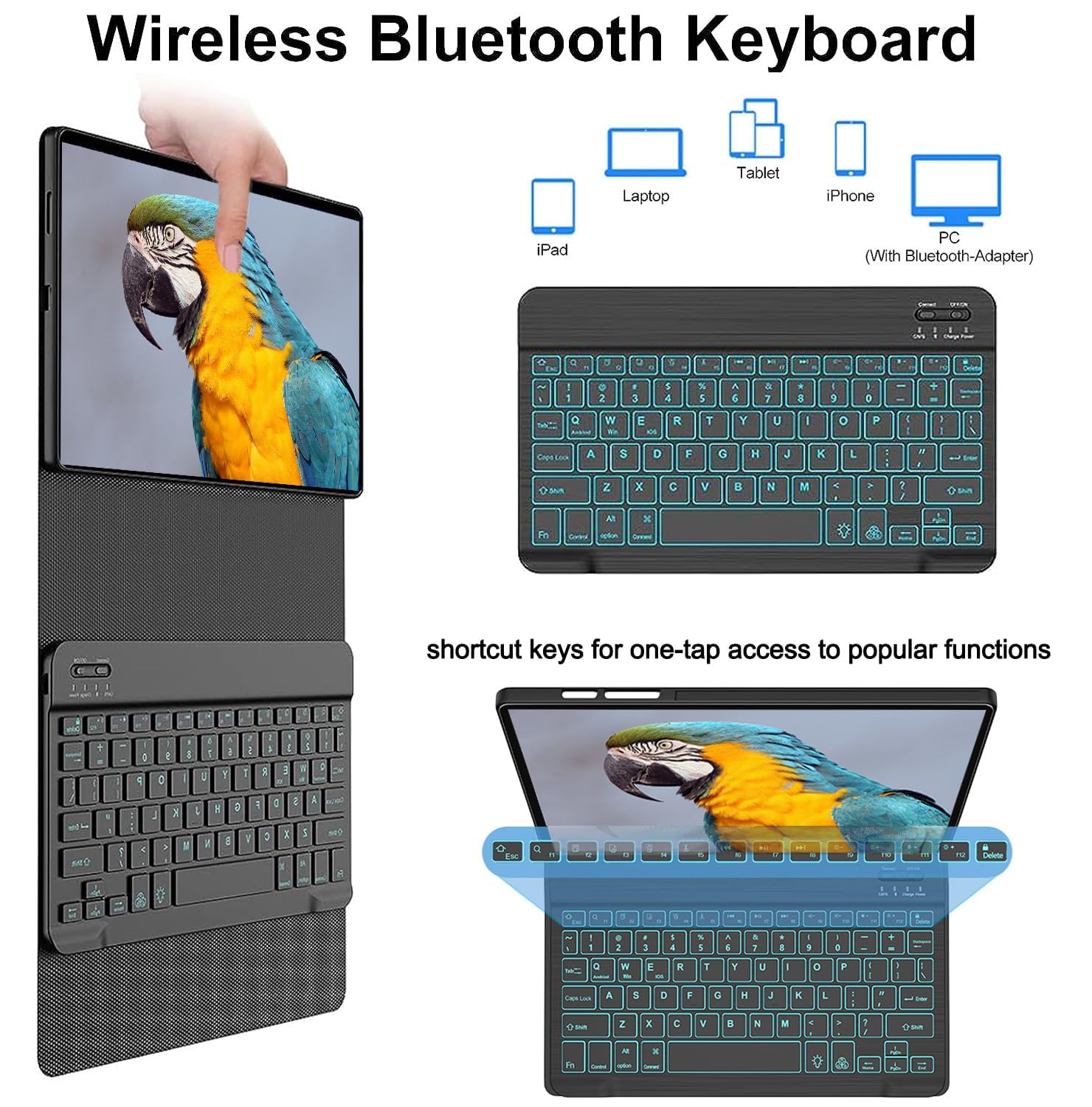 Snapklik.com : Galaxy Tab S9 Plus Keyboard Case - Smart Folio Keyboard ...