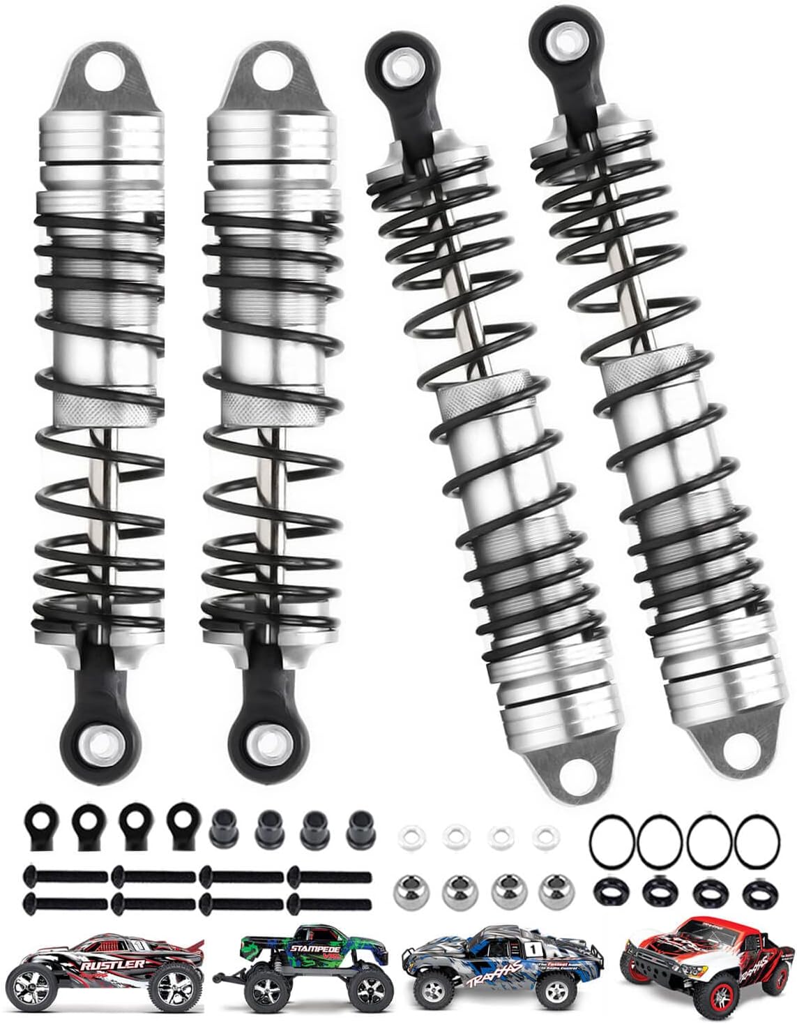 Amazon.com: hopsupRC Full Alloy Big Bore RC Shocks Absorber Damper ...