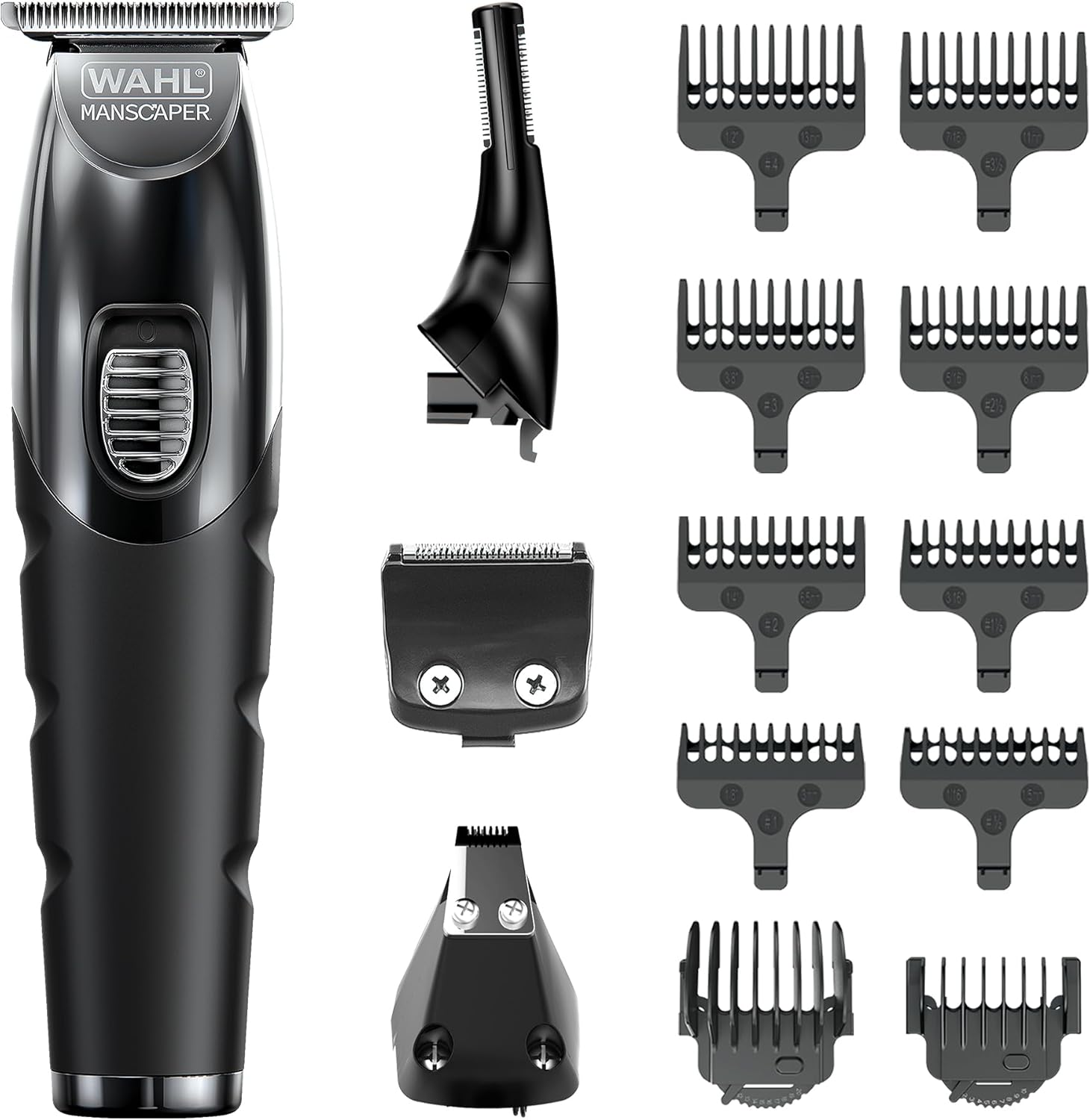 Wahl Manscaper Toolbox, Full Body & Beard Trimmer, 4 Detachable Heads ...