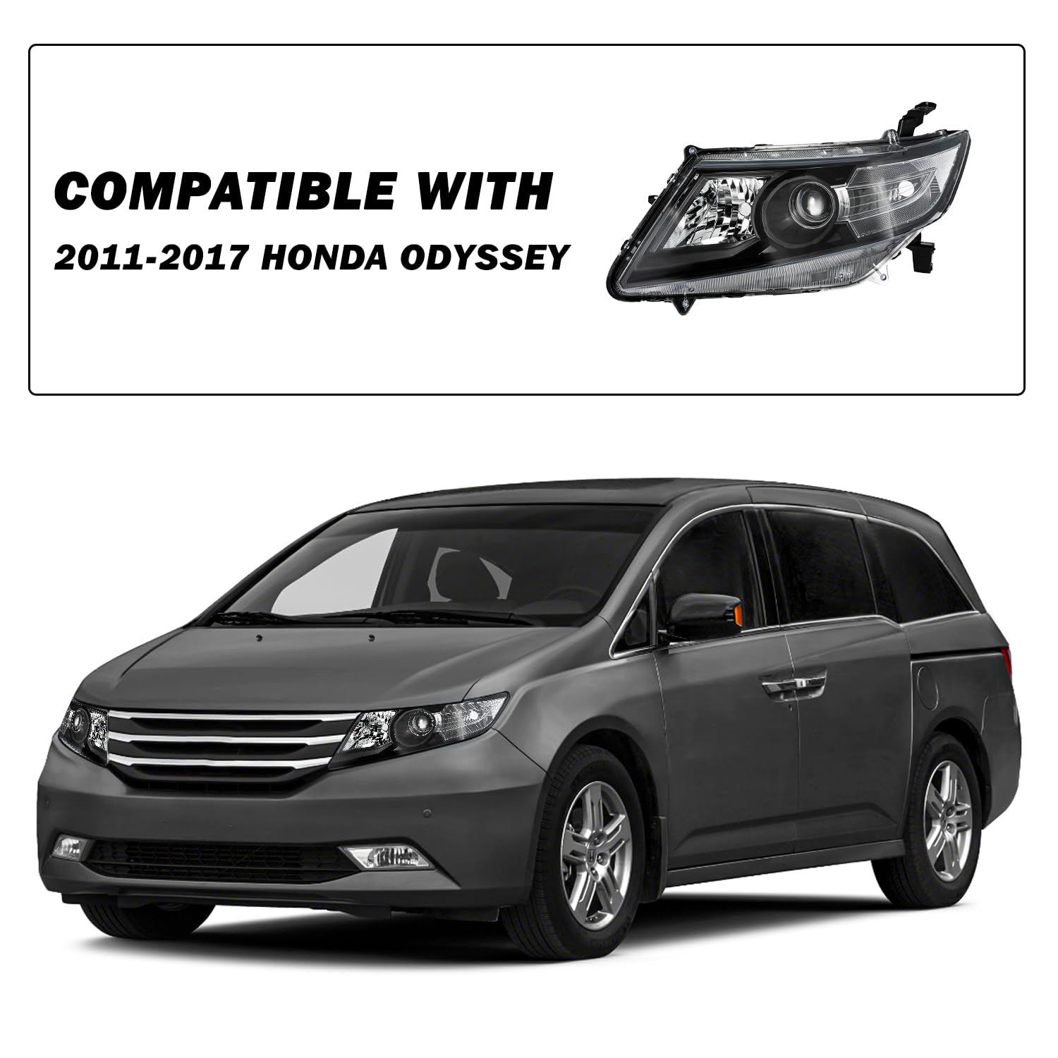 Snapklik Sockir Headlight Assembly W Bulbs Fit 2011 2017 Honda