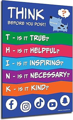 THINK Posters - Think Before You Post Acronym New Caledonia | Ubuy