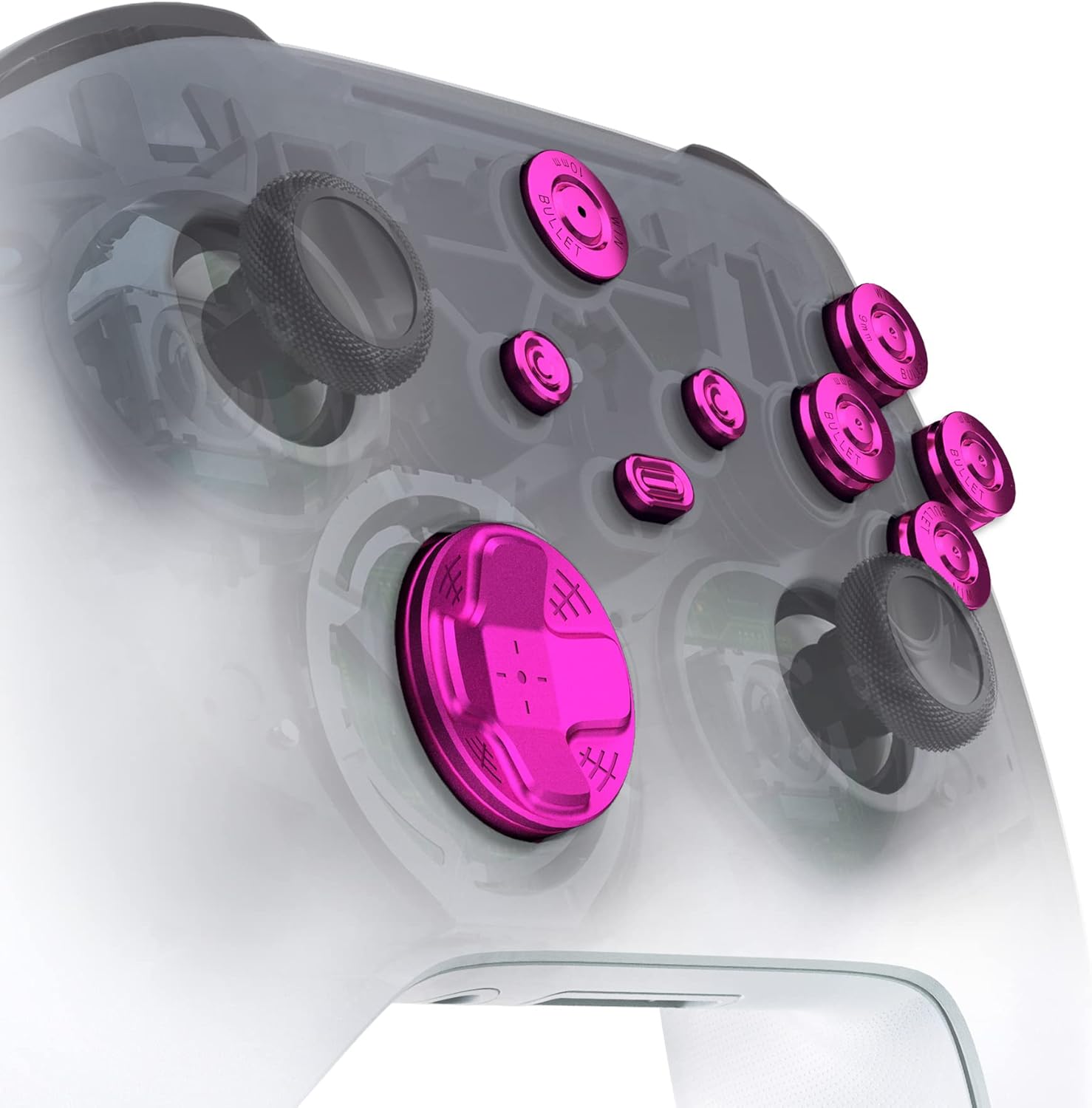 Amazon.com: eXtremeRate 9 in 1 Custom Purple Metal Buttons for Xbox ...
