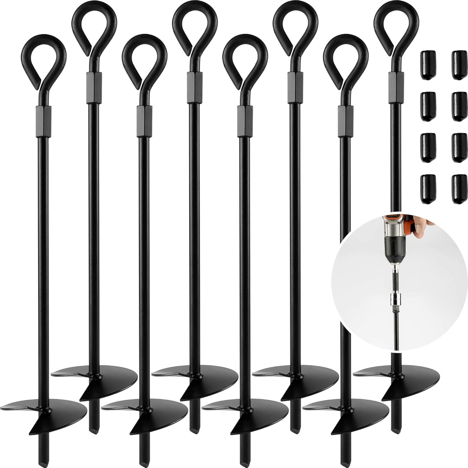 Amazon.com : Gray Bunny Shed Anchor Kit 8 pk, 15" - Earth Anchors Easy ...