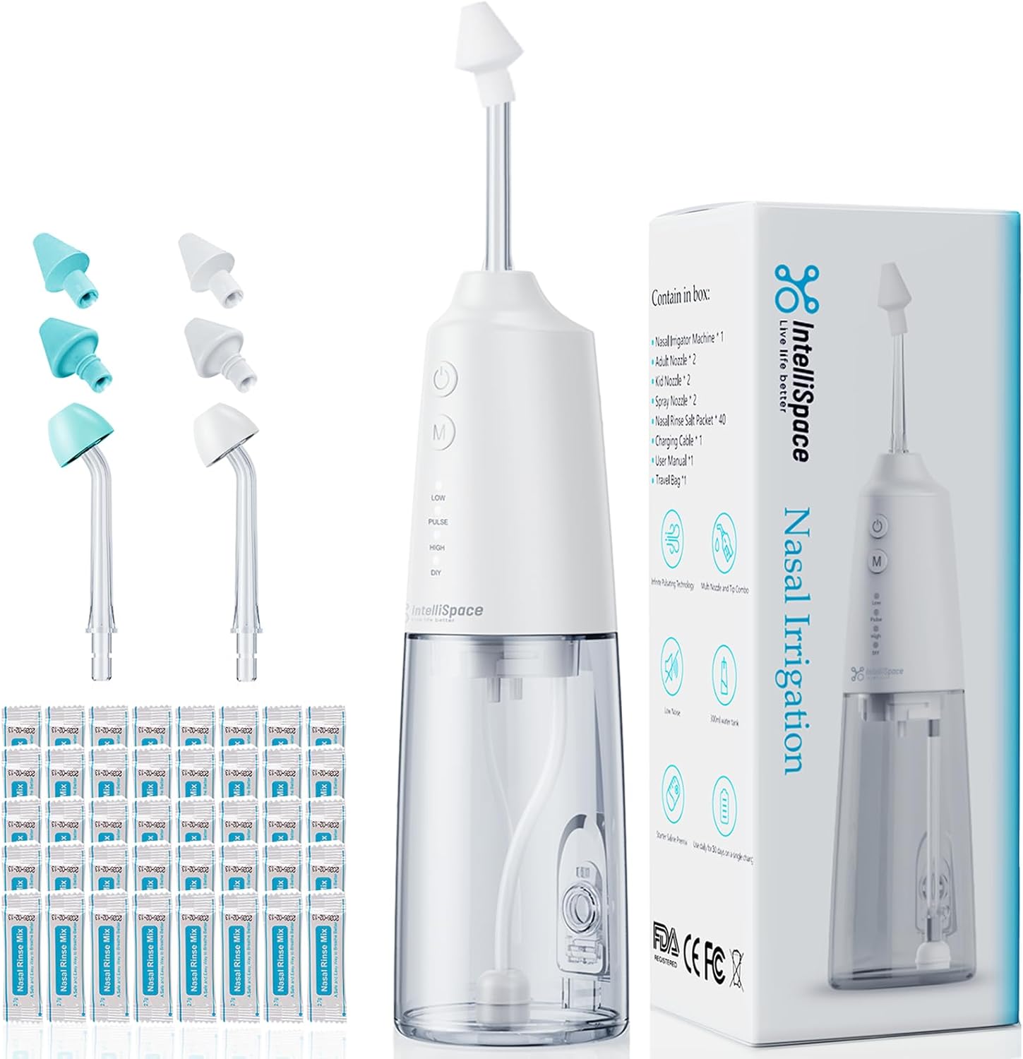Amazon.com: IntelliSpace Nasal Irrigation System Portable Cordless ...