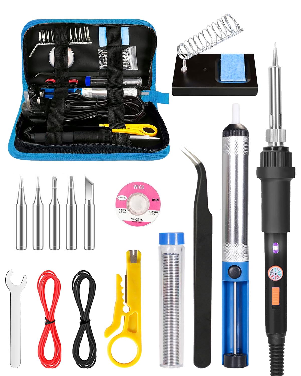 17-in-1 Soldering Iron Kit, Soldering-Iron Gun, 60w Welding Tools with ...
