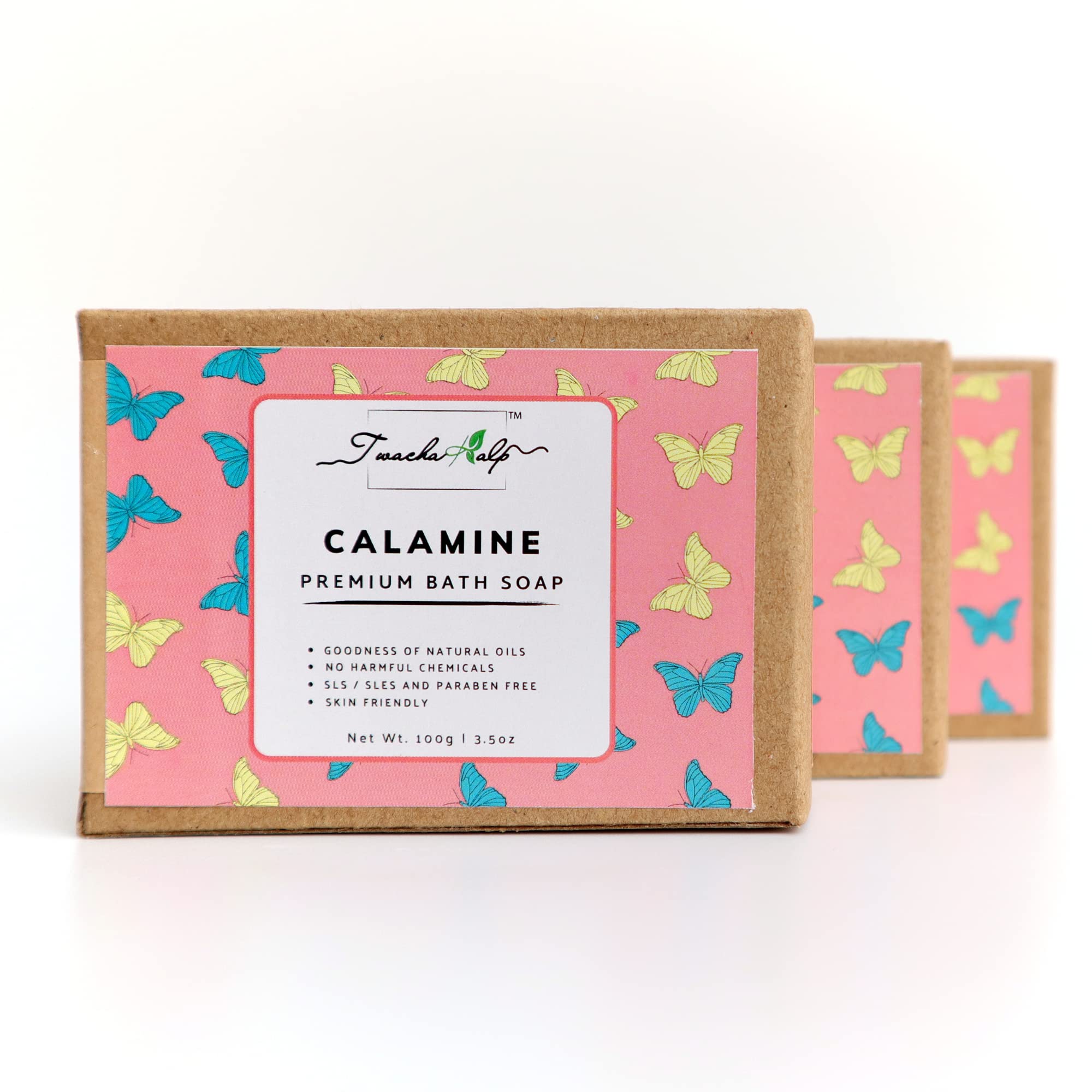 Buy TWACHAKALP Premium Calamine Soap | 100g x 3 | Pack of 3 | Organic ...