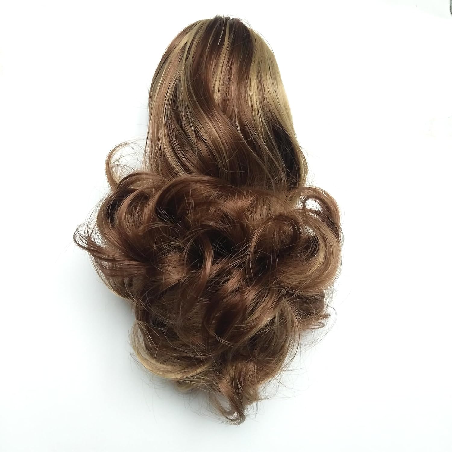 Amazon.com : LUHUL Claw Clip Ponytail for Women Short Wavy Curly ...