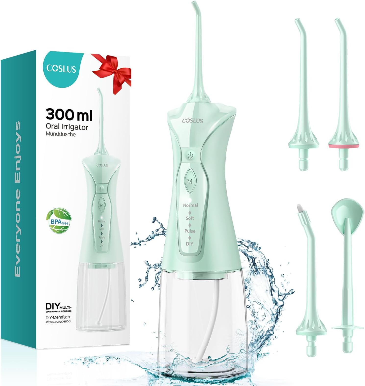 Amazon.com: COSLUS Water Dental Flosser Pick for Teeth: 4 Modes ...