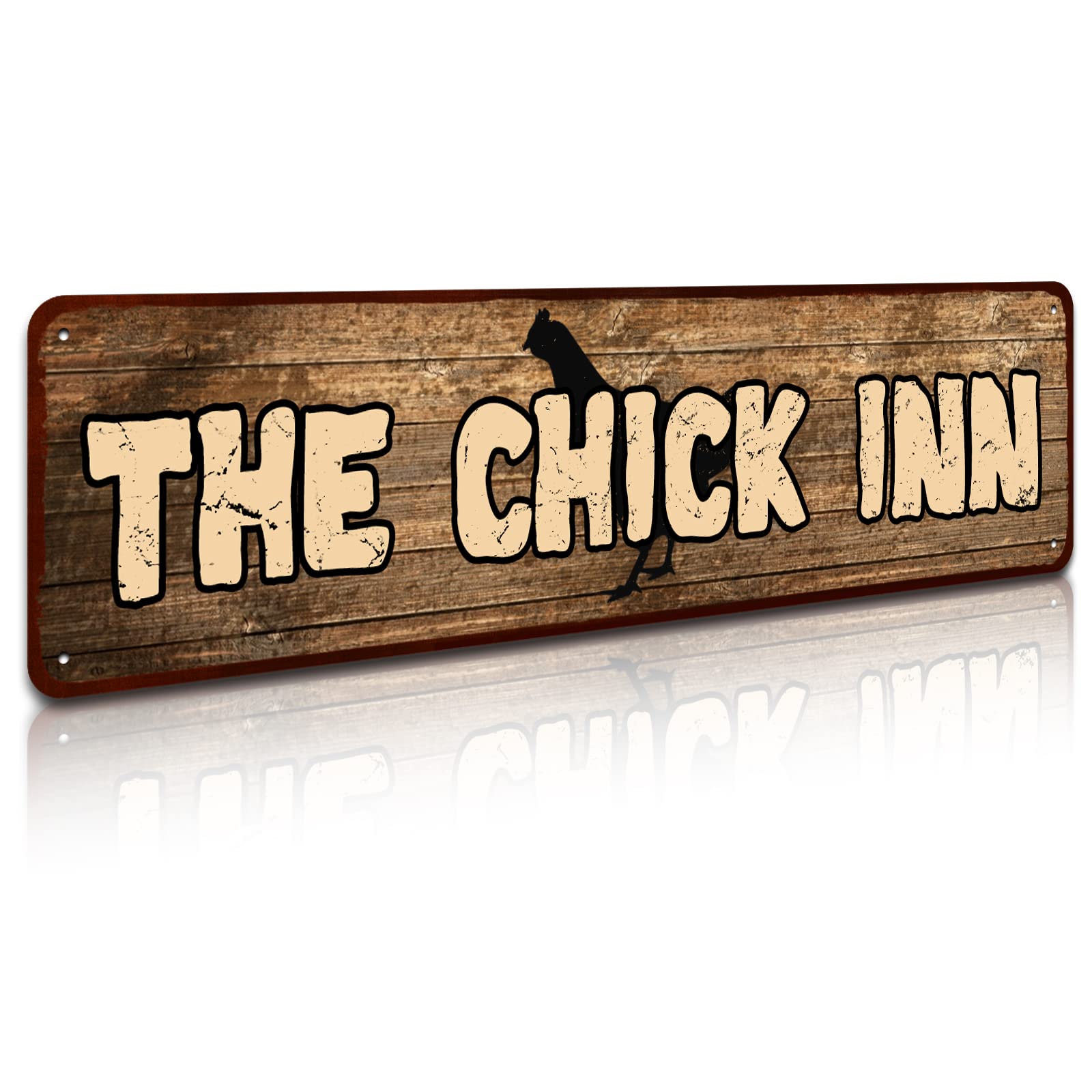Amazon.com : SOYAVE Rustic Metal "The Chick Inn" Tin Sign Art Wall ...