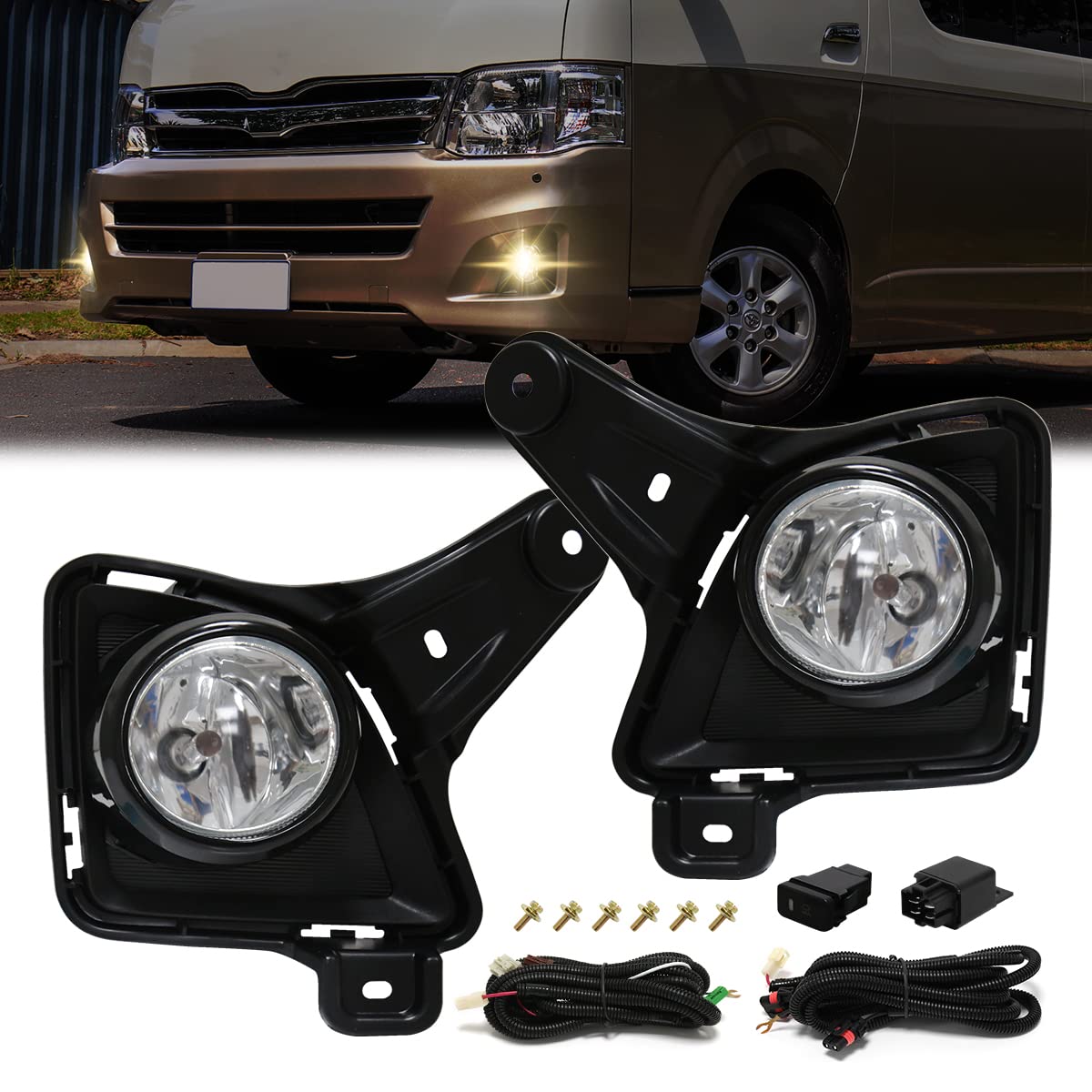 VGETTING Fog Light For Toyota Hiace Commuter 2011-2013 Halogen Fog ...