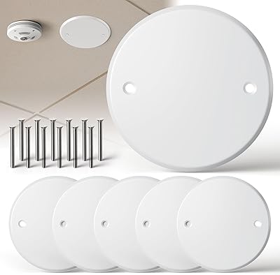 Bueyfolt 5 Inch White Metal Ceiling Blank-Up Cover, Cover Plate for 4 ...