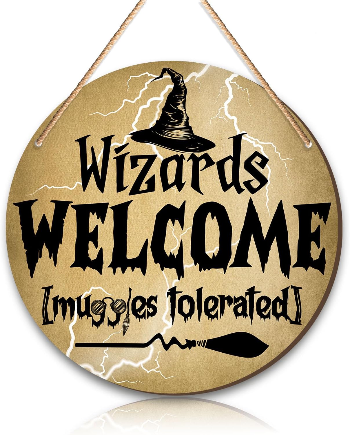 Amazon.com: D4DREAM Wizards Welcome Muggles Tolerated Door Signs 11.8"x ...
