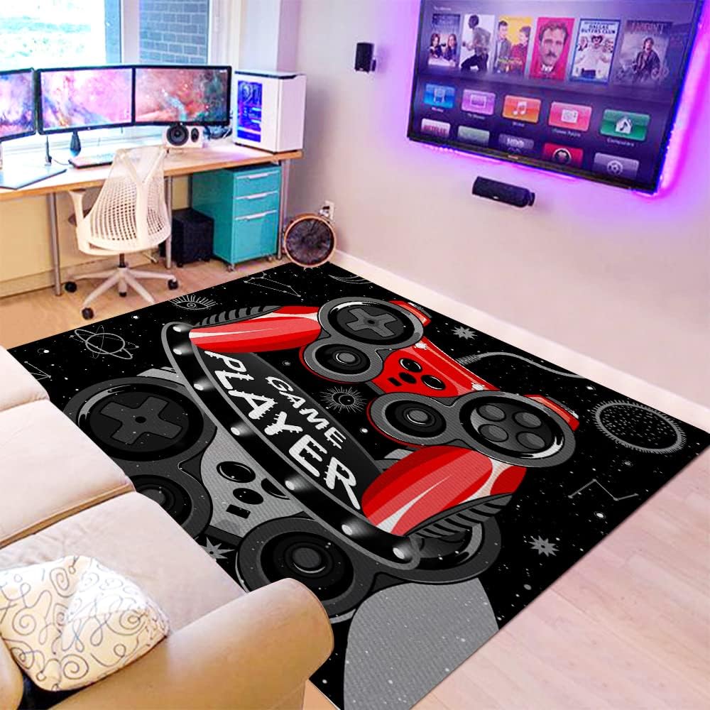 Amazon.com: Gaming Rug Gamer Area Rugs Gaming Controller Gamepad ...