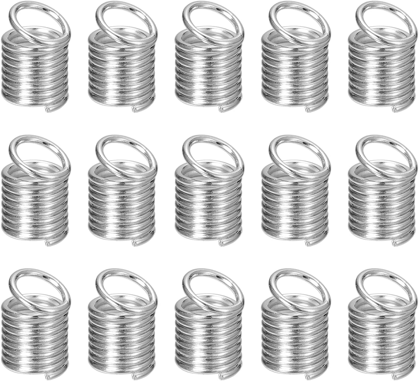 Amazon.com: uxcell 200Pcs Coil Cord Ends, 6x9mm Iron Spring Tube Cap ...