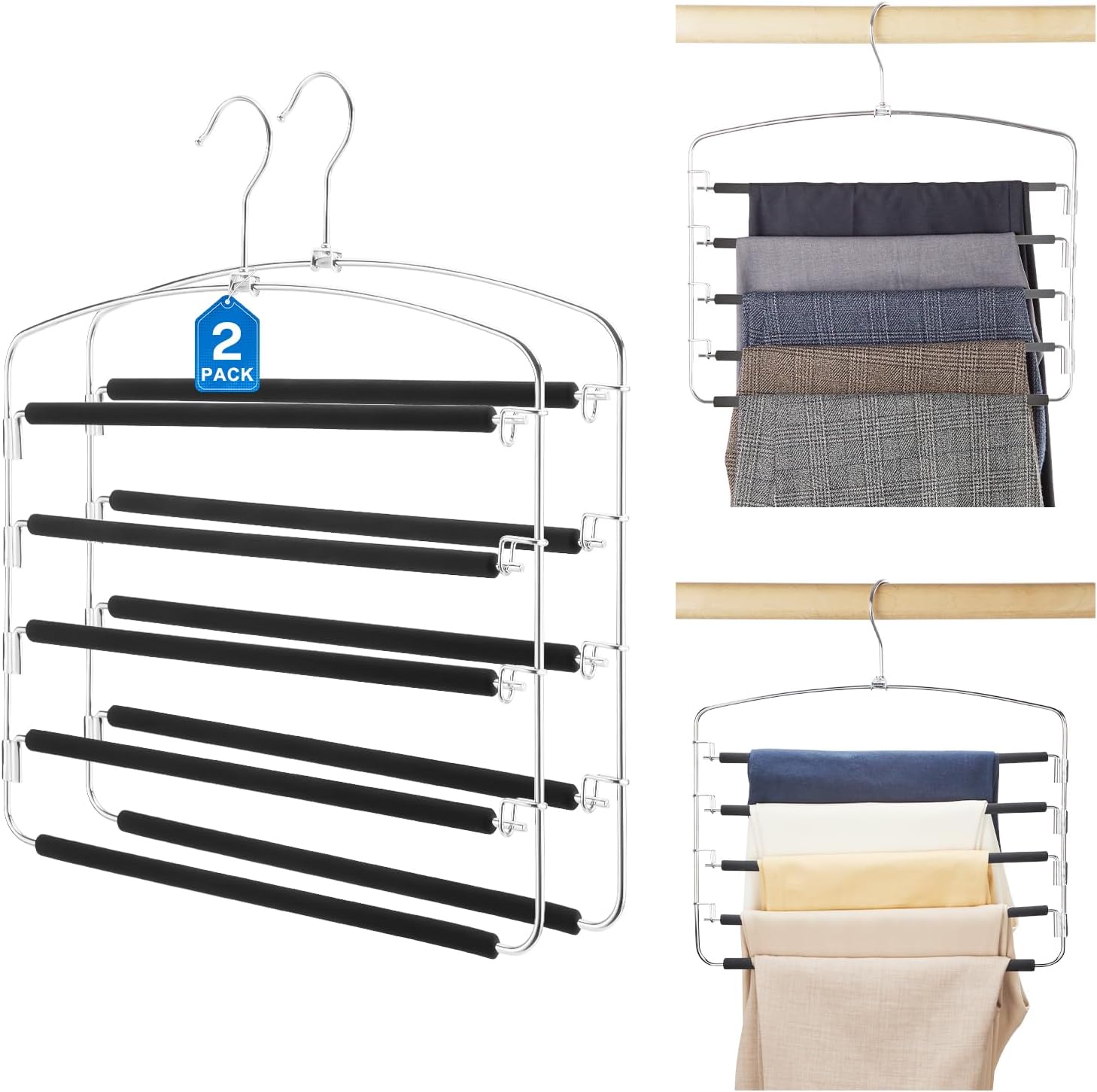 Amazon.com: WHITMOR Deluxe 5 Tier Slack Hanger : Home & Kitchen