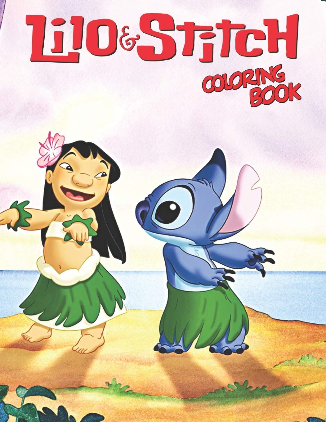 Lilo And Stitch Coloring Book 50 One Sided Coloring Pages | Desertcart ...