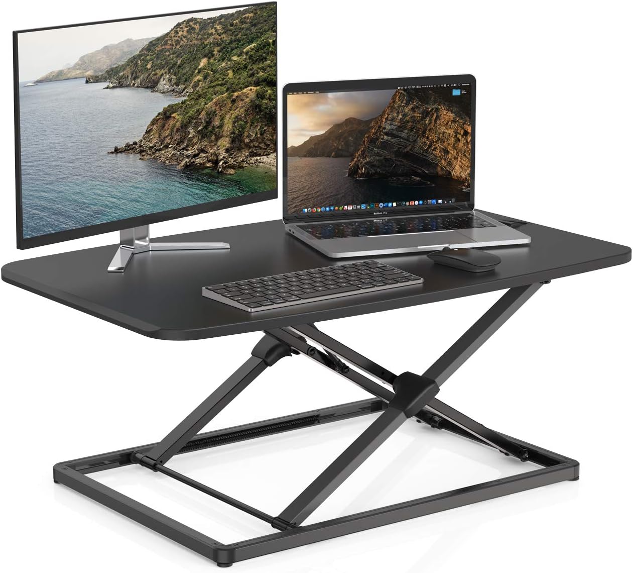Amazon.com : LENTION Height Adjustable Standing Desk for Home & Office ...