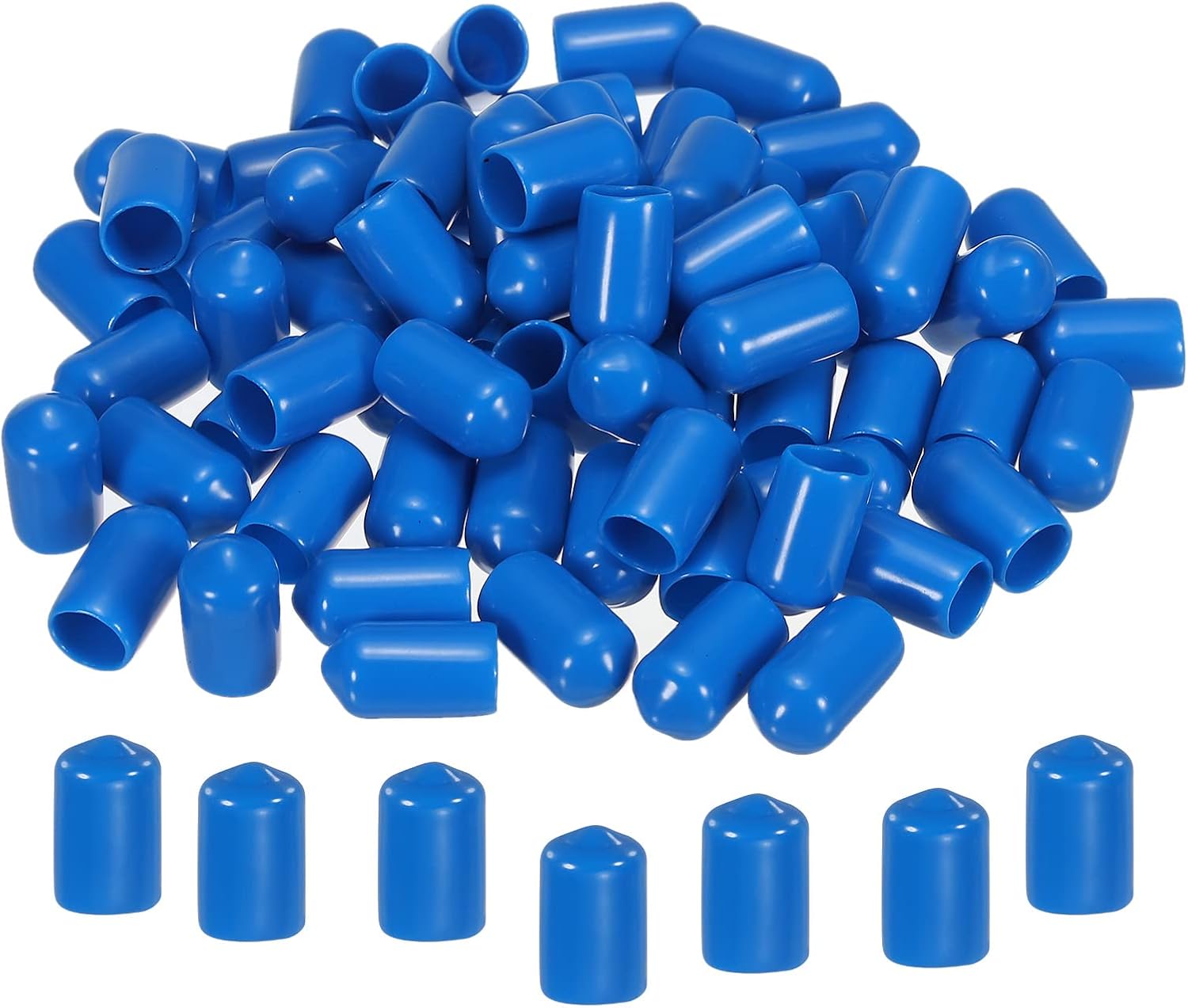 MECCANIXITY 50pcs Rubber End Caps Cover 5/16 Inch Vinyl Screw Thread ...