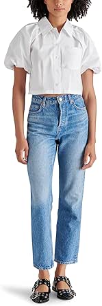 Steve Madden Apparel Women's Reece Top, White, X-Small at Amazon Women ...