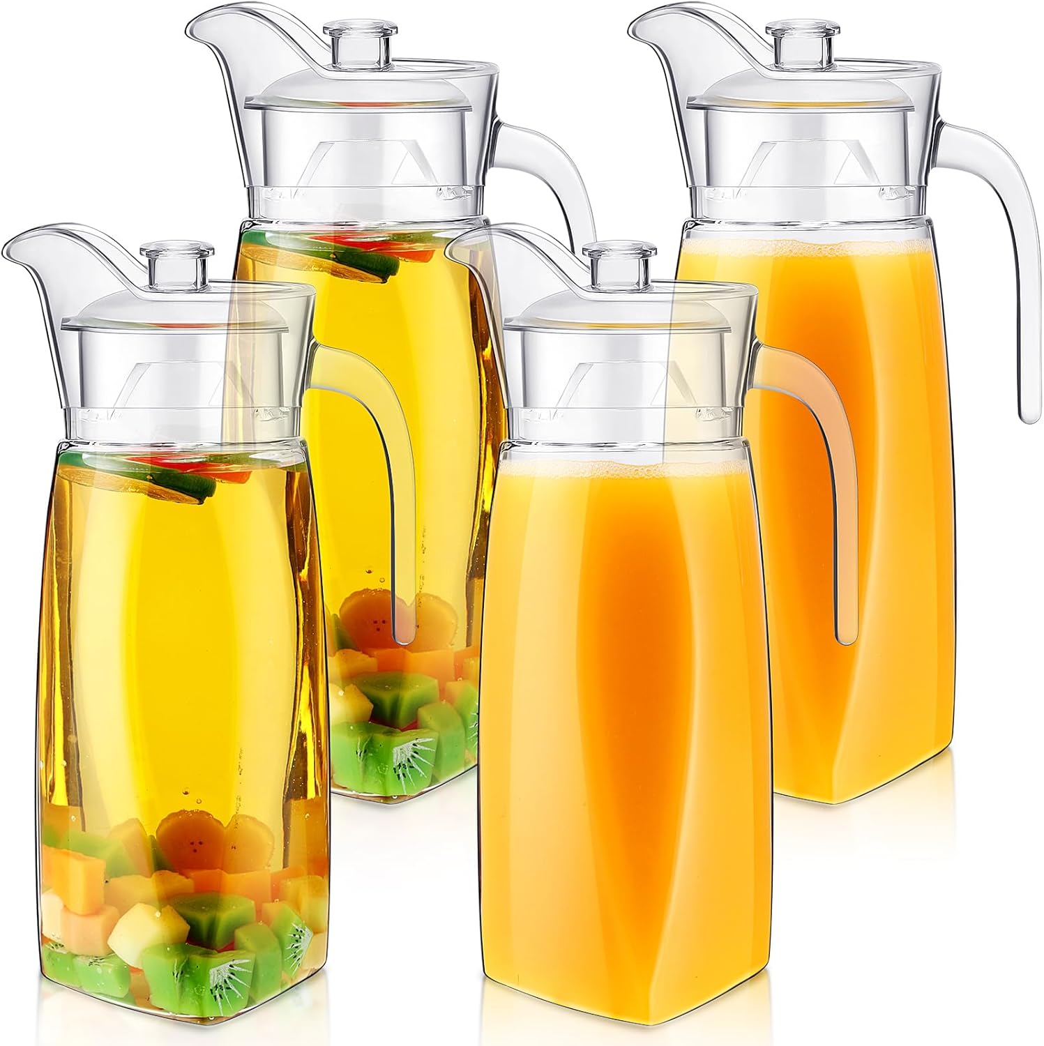 Amazon.com: Didaey 4 Pack Acrylic Water Pitcher with Lid and Spout ...