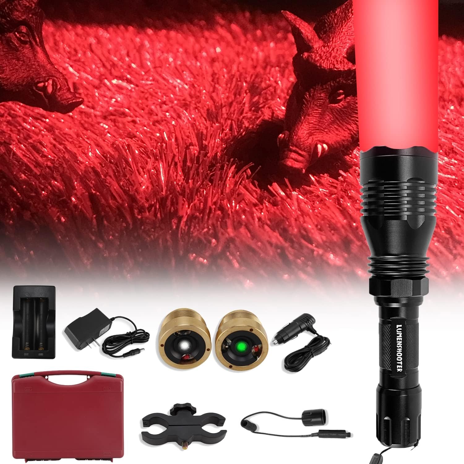 Amazon.com: LUMENSHOOTER LS250 Varmint Hunting Light Kit, Green Red ...