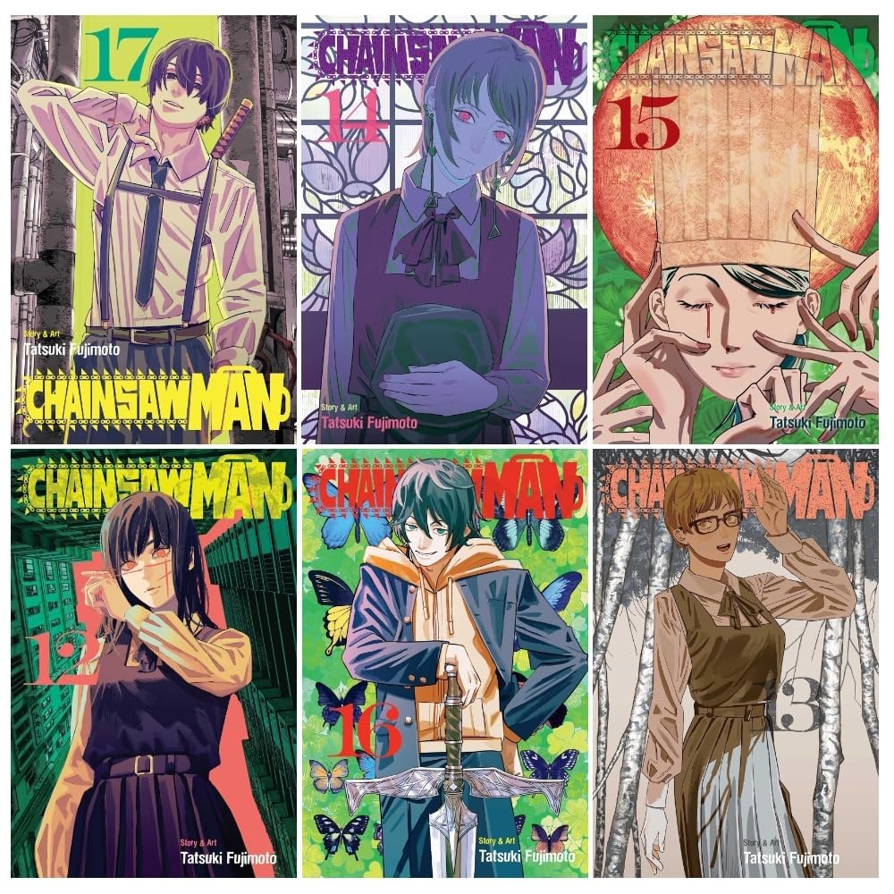 Chainsaw Man 6 Books Collection Set By Tatsuki Fujimoto (Volumes 12-17 ...
