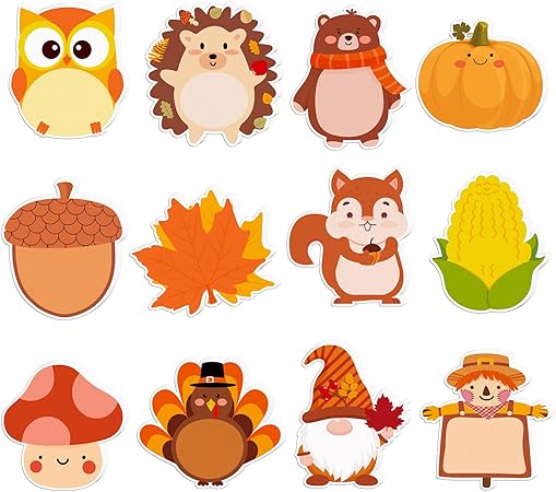 Amazon.com : 24 Pack Fall Sticky Notes Fall Party Favors, 3x3.14 inch ...