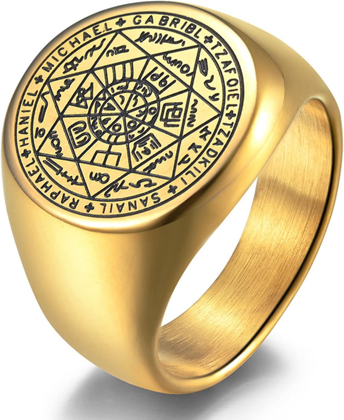 Amazon.com: Poevic Sello de los siete arcángeles anillo el sello de ...