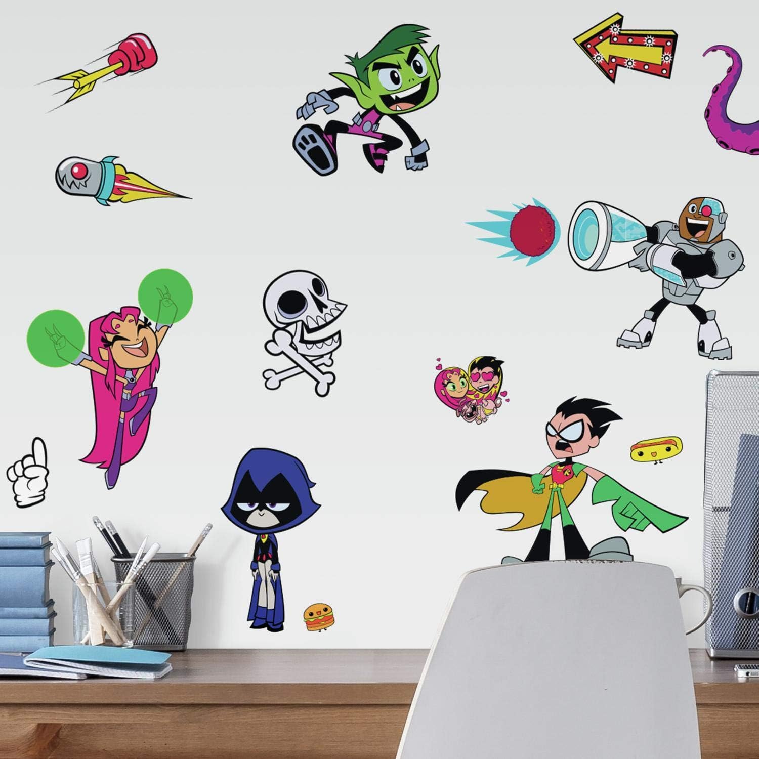 Teen Titans Go! Peel and Stick Wall Decals, Wall Stickers & Murals ...