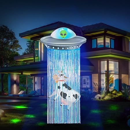 Amazon.com: Simgoing Alien Door Curtains with Tinsel Foil Fringe ...