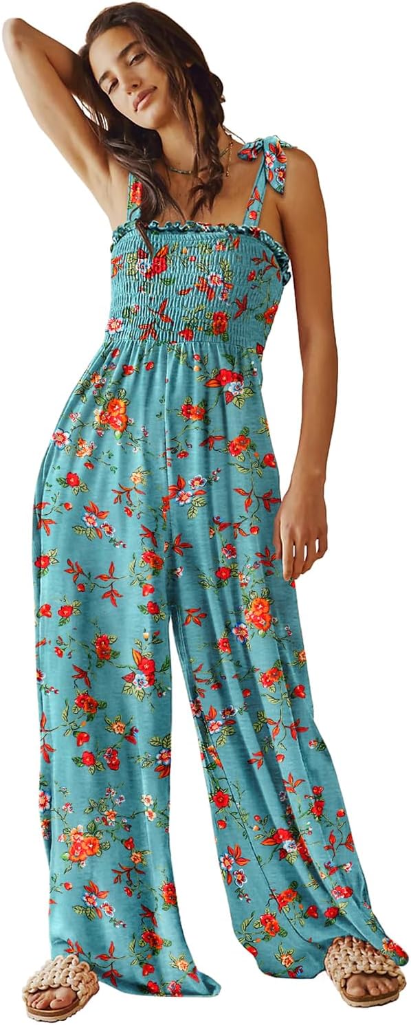 Amazon.com: YESNO Women's Casual Dressy Overalls Summer Tie Shoulder ...