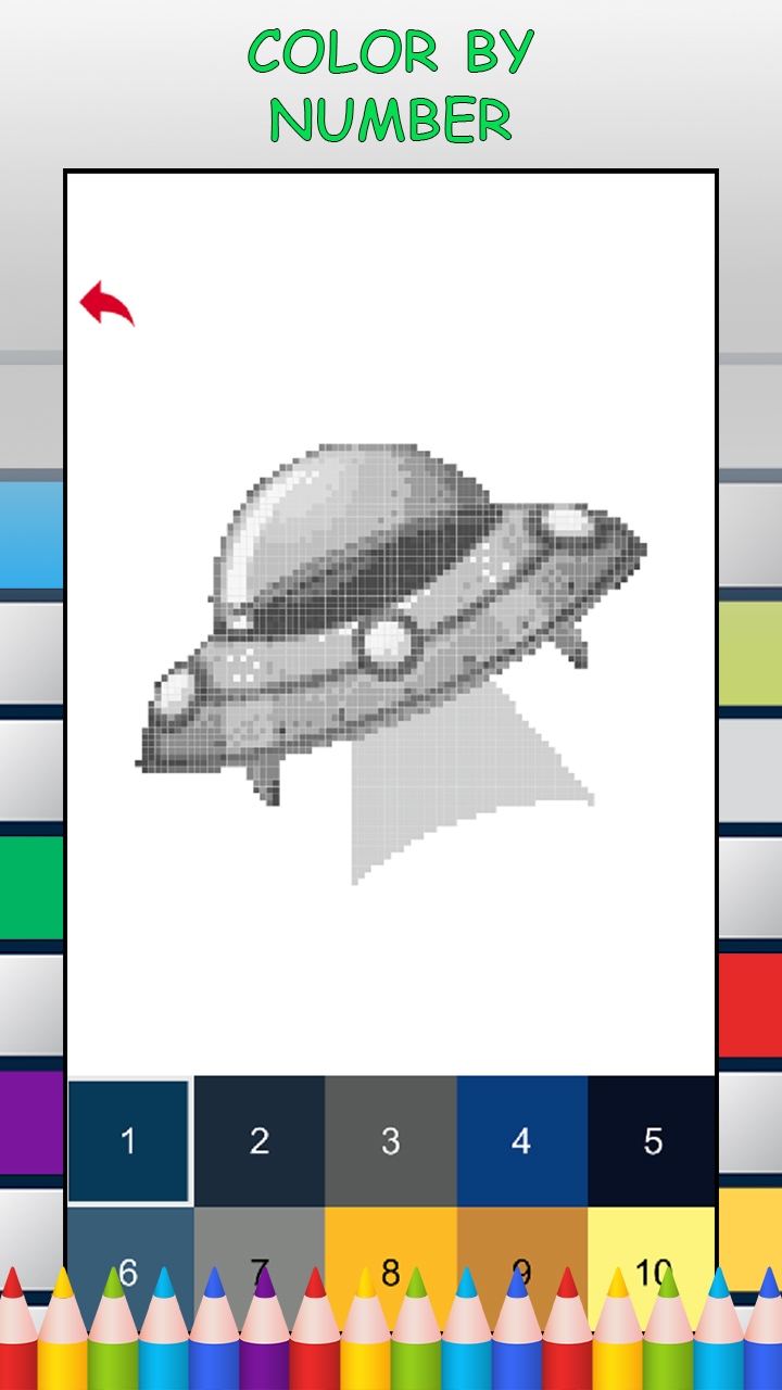 Space Color by Number - Free Pixel Art Game - Coloring Book Pages ...