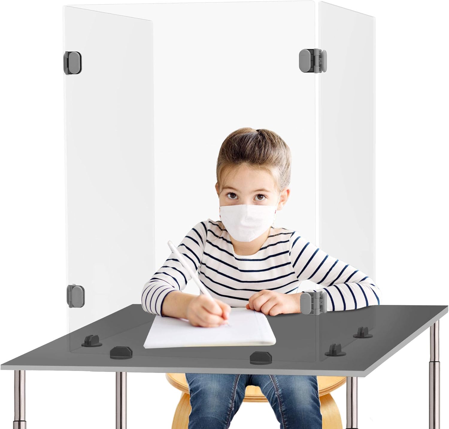 Amazon.com: Stand Steady Clear Desktop Trifold Panel | Freestanding ...