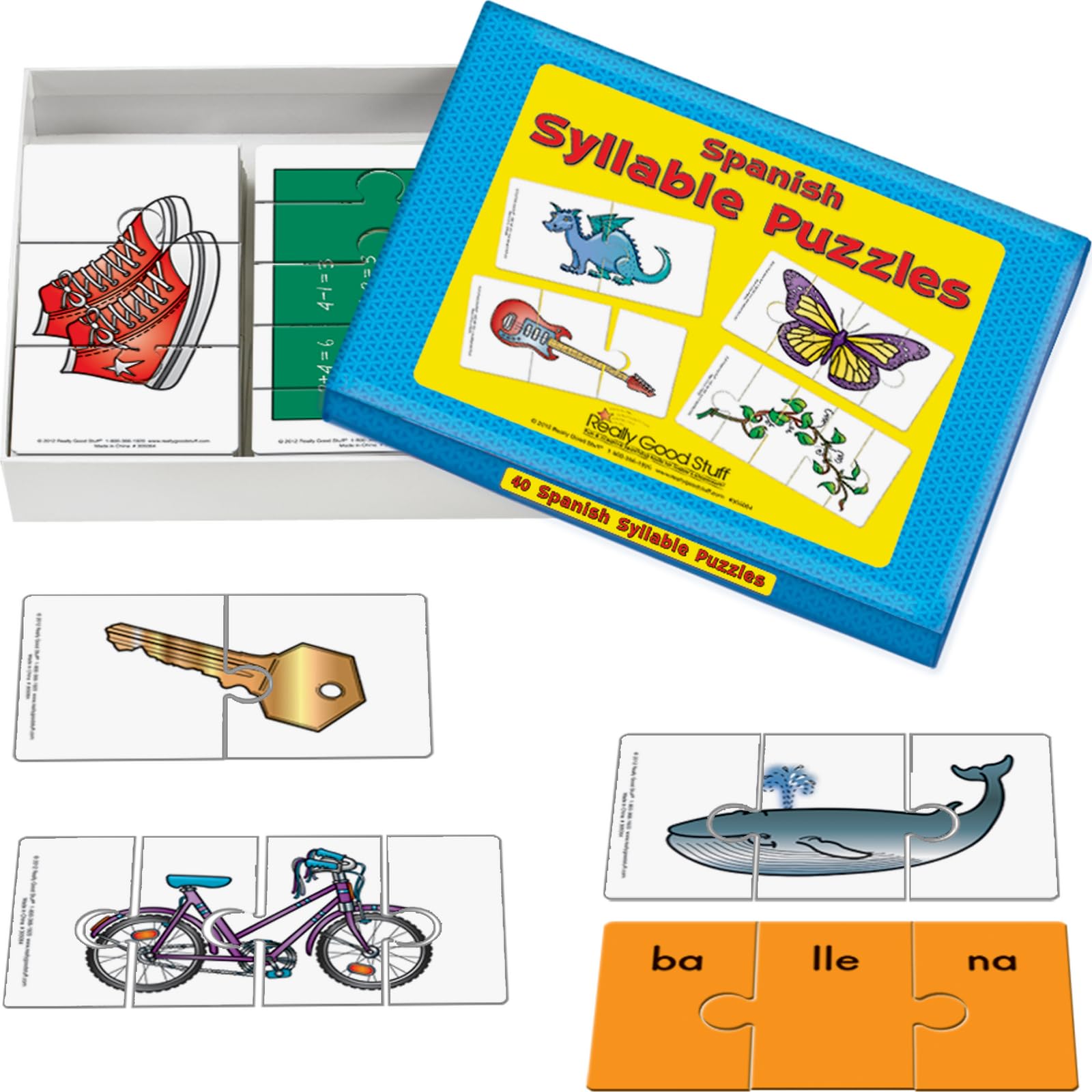 Really Good Stuff - Spanish Syllable Puzzles - 40 Puzzles - 2, 3, 4 ...