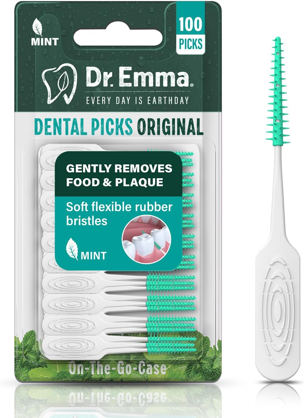 Amazon.com : Dr. Emma Original Dental Picks Mint Soft Rubberized Tooth ...