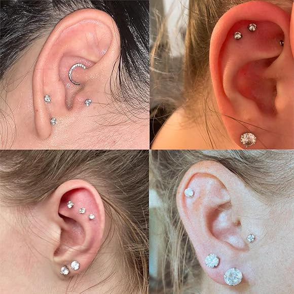 Piercing Fossetta Trasparente Anello Al Naso In Acciaio Inossidabile