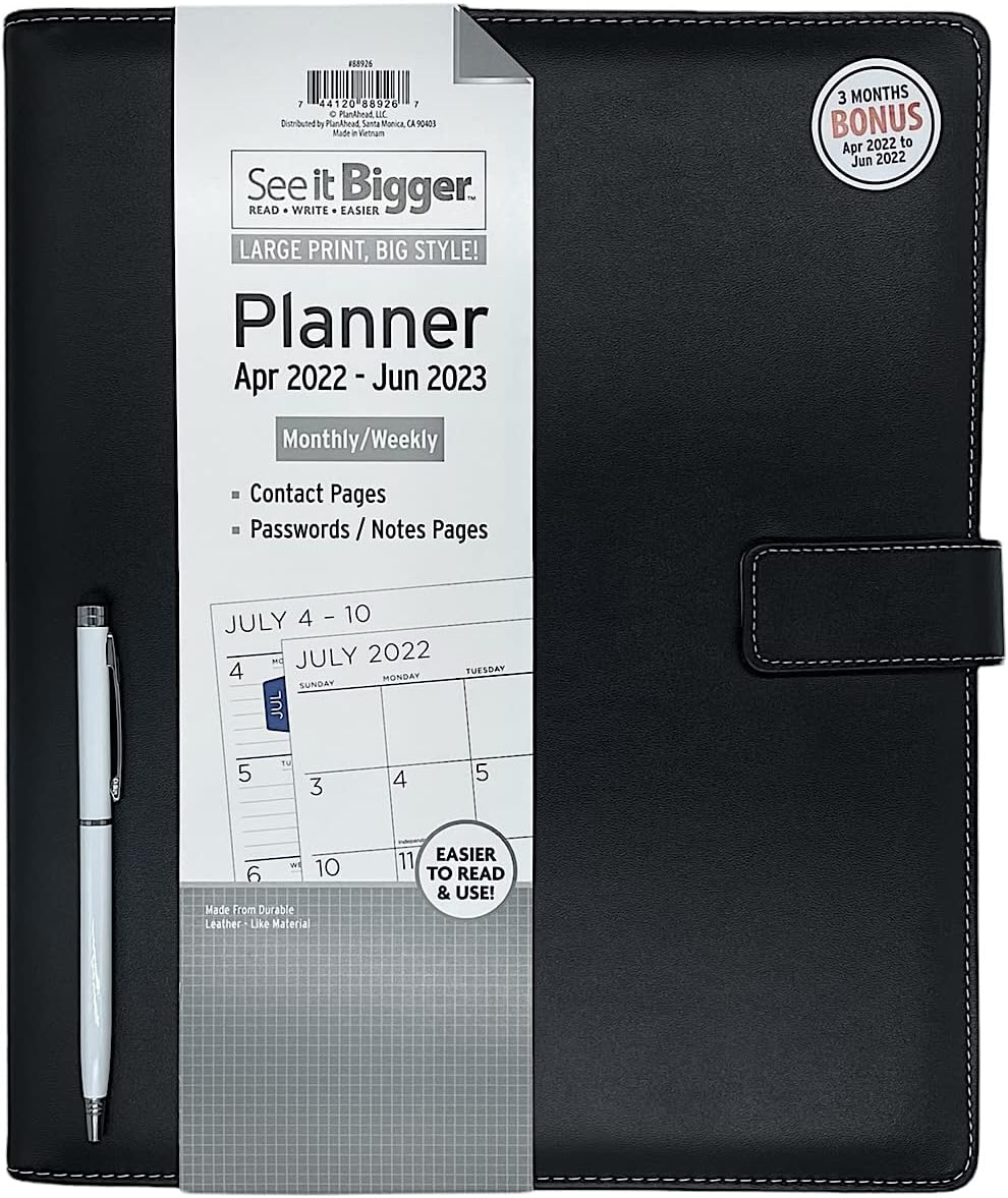 Amazon.com : PlanAhead SEE IT BIGGER Monthly/Weekly Large Deluxe ...