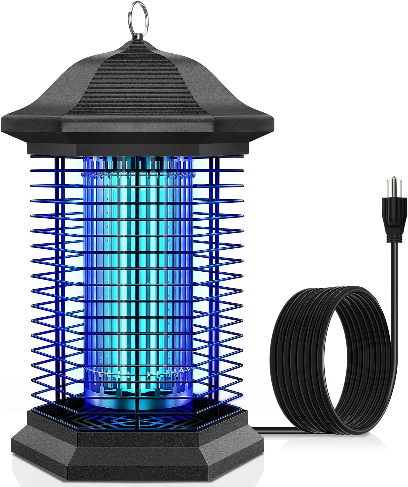 Amazon.com : Solar Bug Zapper Outdoor Garden Flame Mosquito Zapper 3 in ...